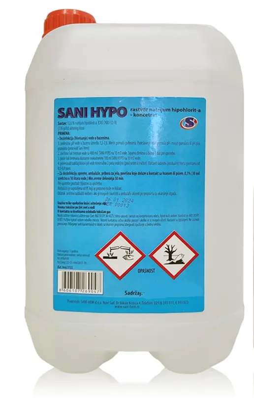 SANI-HEM Sredstvo za dezinfekciju Sani hypo, 10l