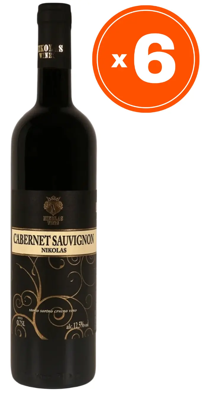 Nikolas Wines Cabernet Saugvinon Crveno vino‚ 0.75 l, 6 komada