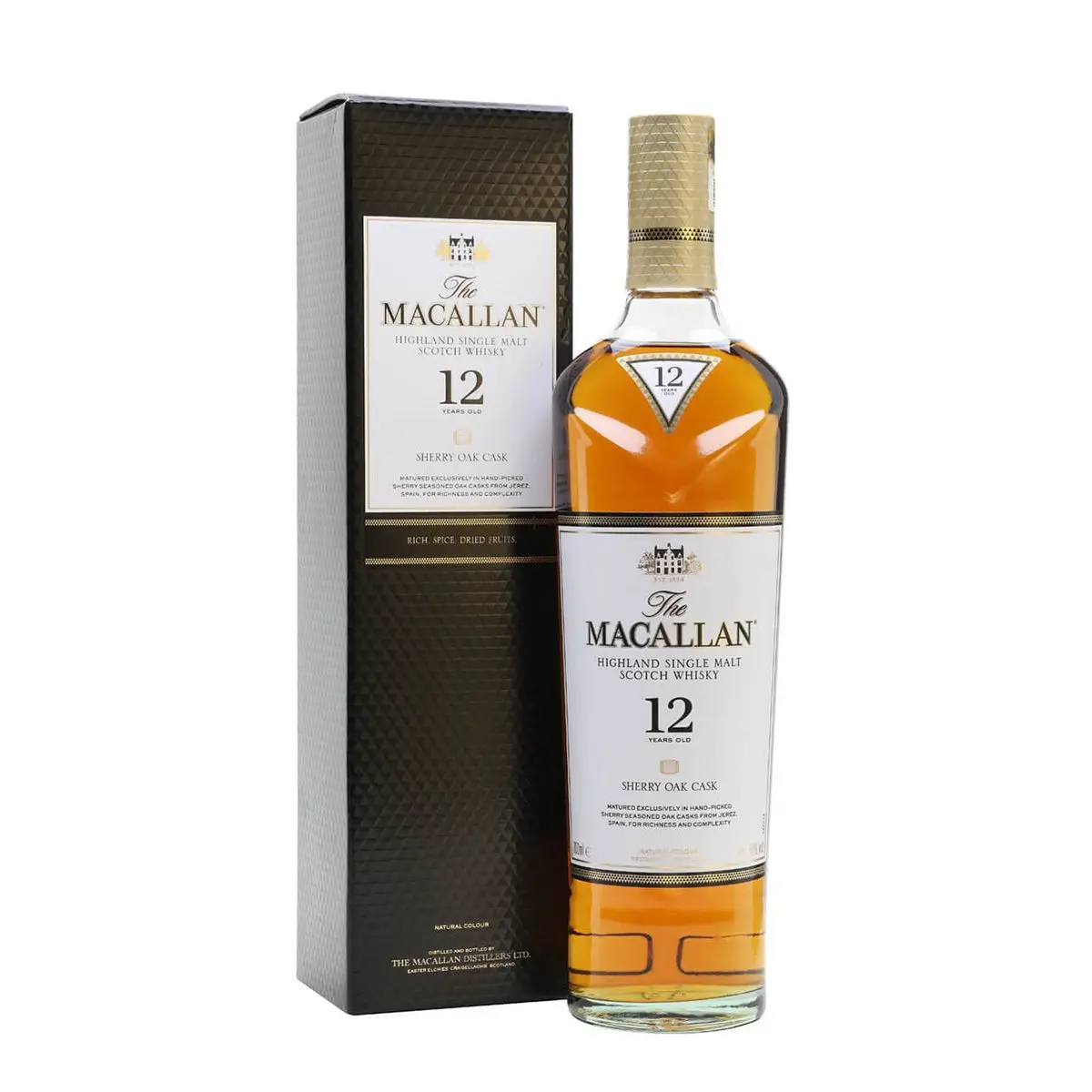 Macallan Viski, 12 Years Old, Sherry Oak, 0.7l