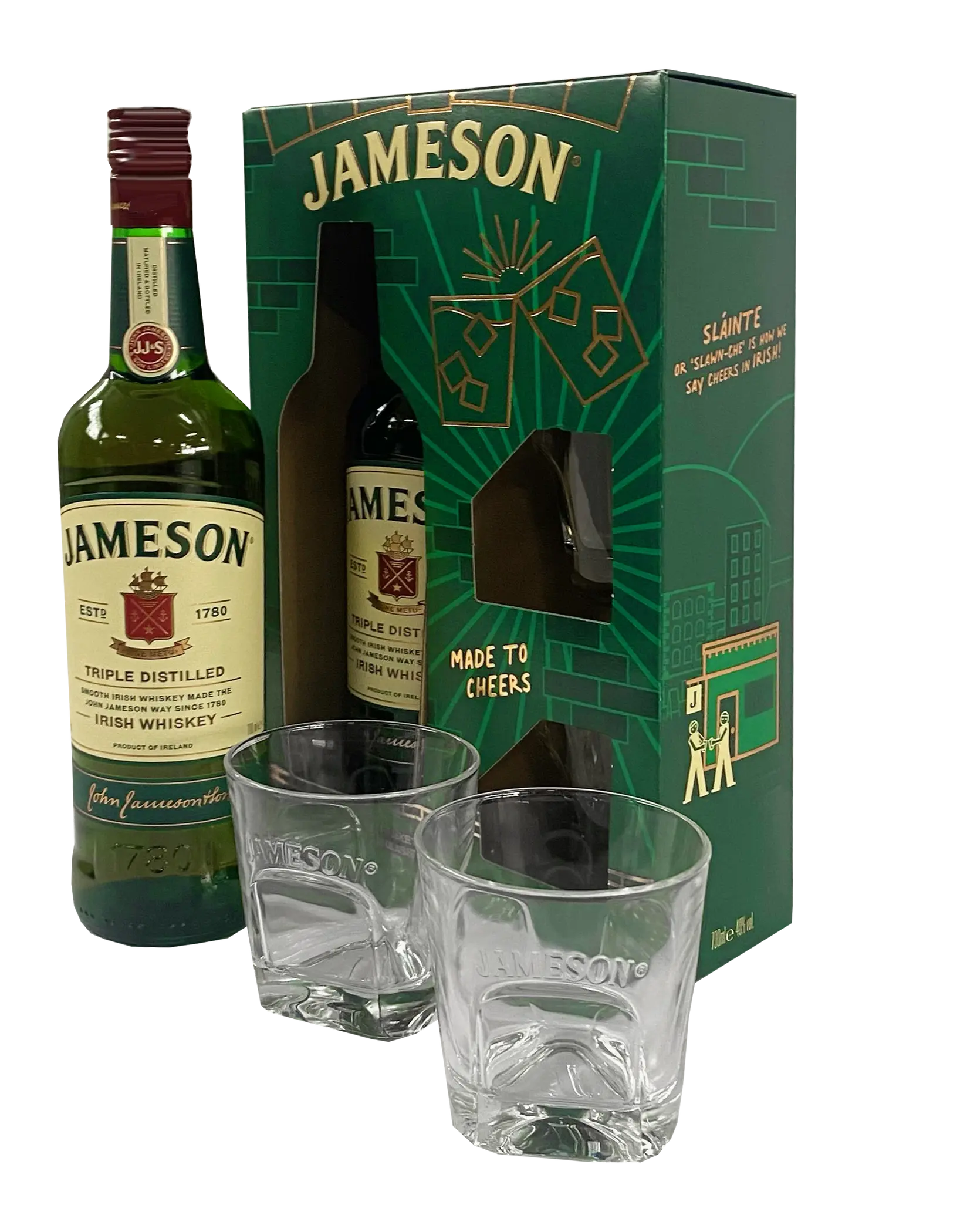 JAMESON Viski + 2 čaše, 0.7L