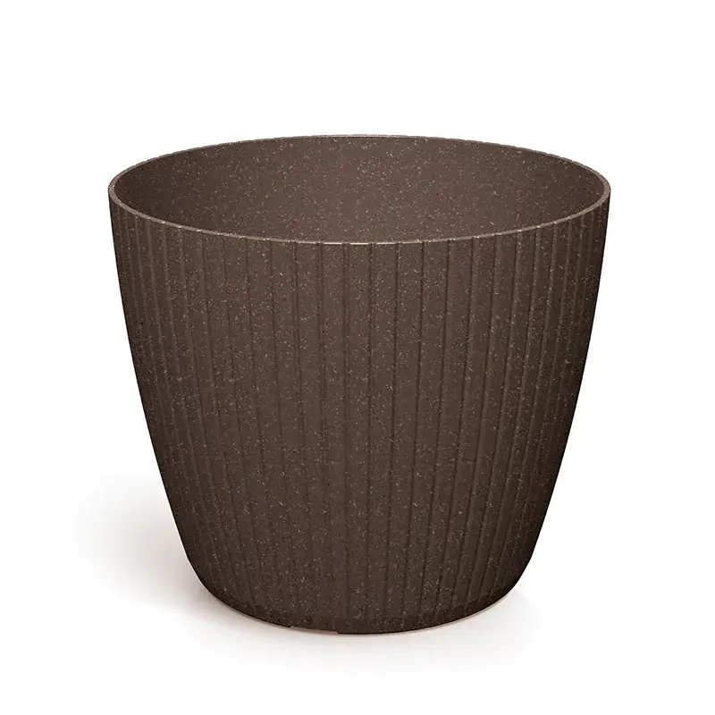 Prosperplast Saksija Lamia Eco Wood M400W, Okrugla, Braon
