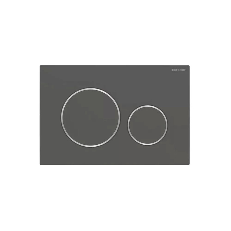 Tipka Geberit Sigma20 Round crna/hrom 115.882.14.1
