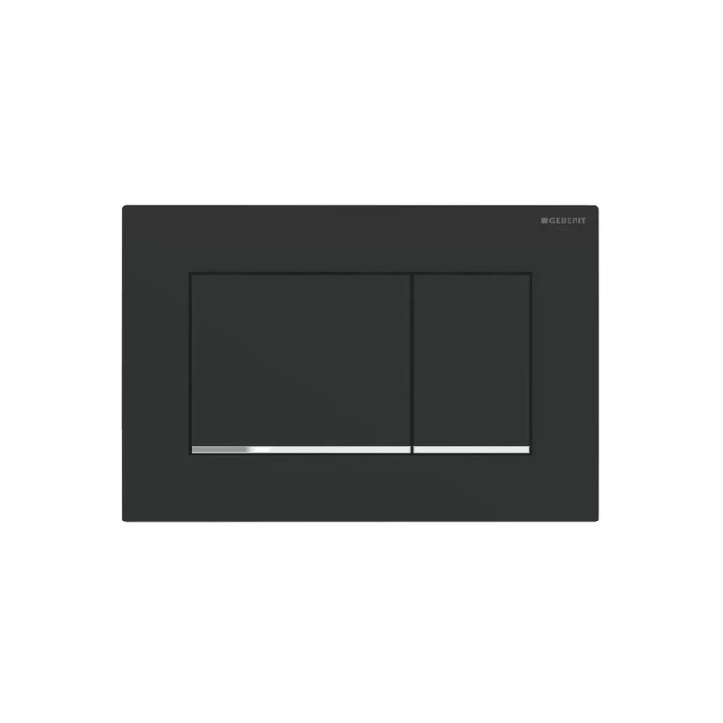 Tipka Geberit Sigma20 Square crna/hrom mat 115.883.14.1