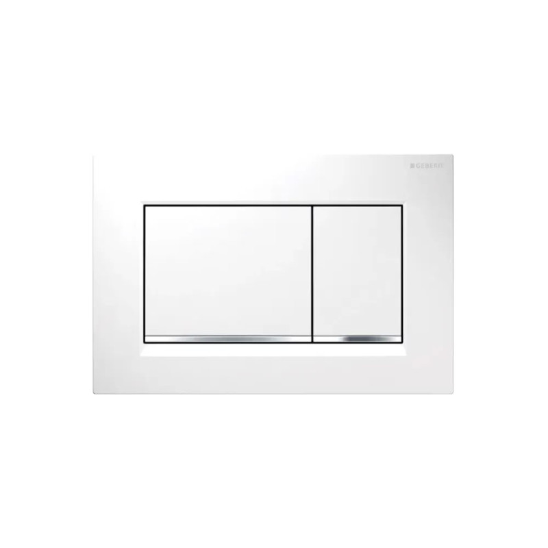 Tipka Geberit Sigma20 Square bela/hrom sjaj 115.883.KJ.1
