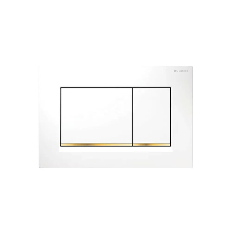 Tipka Geberit Sigma20 Square bela/pozlaćena 115.883.KK.1