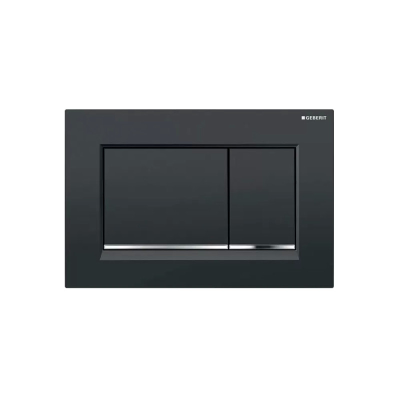 Tipka Geberit Sigma20 Square mat crna/hrom sjaj 115.883.KM.1