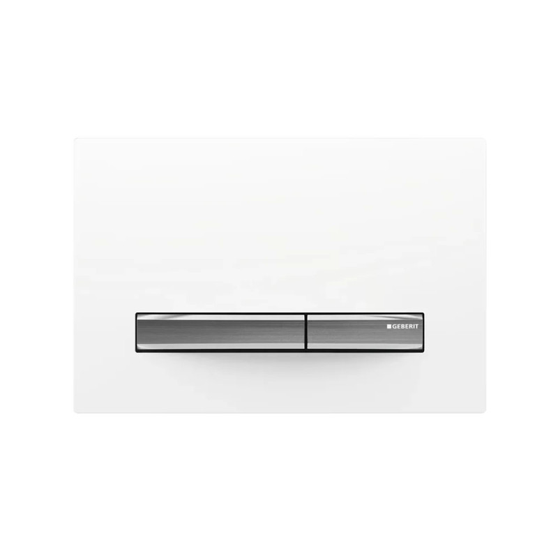 Tipka Geberit Sigma50 Square bela/hrom sjaj 115.788.11.2
