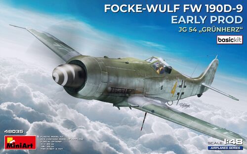 MiniArt 48035 Focke-Wulf Fw-190 D-9 Early Production - JG.54 Grunherz (Basic Kit)
