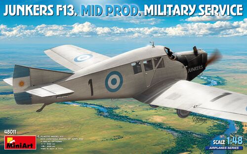 NEW! MiniArt 48011 Junkers F13 - Mid Prod.in Military Service