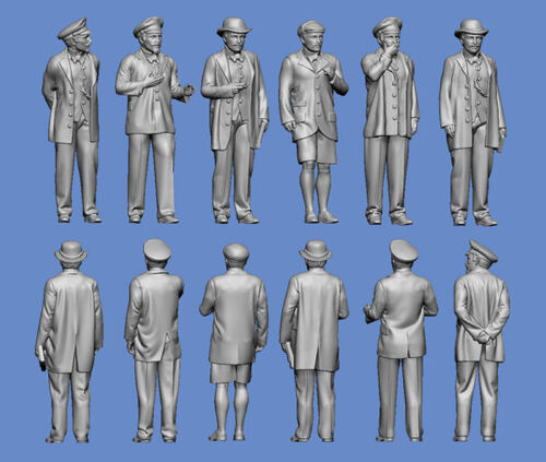 NEW! Germania-Figuren 72-German-0015 Various Spectators/Passersby
