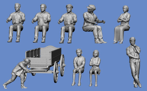 Germania-Figuren 72-CIV-0019 Farmers On Their Tractors 1930-1940 II