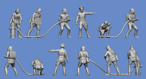 Germania-Figuren 72-WW2-515 Fire Brigade In Action - Firefighting