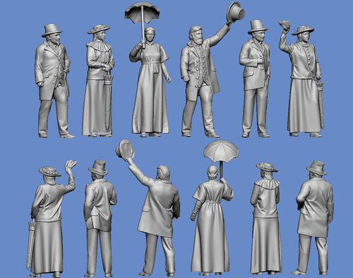 NEW! Germania-Figuren 72-SAX-0017 Various Spectators