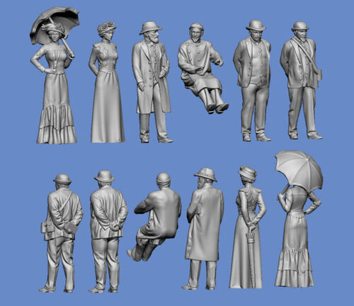NEW! Germania-Figuren 72-German-0004 Drivers And Dignitaries Around The Kaiserwagen II