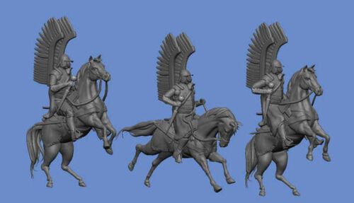Germania-Figuren 72-0202b Vienna 1683 Polish Army Winged Hussars - Attack Version B (Metal Lances)