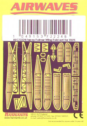 Airwaves C72224 Fairey Fulmar wingfold (designed to be used with Revell, Smer and Vista kits)