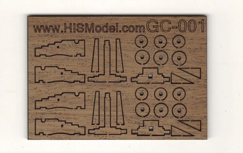 NEW! HiSModel SET-CON007 USS Constitution and USS United States - Set 30 Guns Carriage for Guns on Main Gun Deck