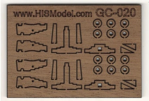 NEW! HiSModel SET-AL009 CSS Alabama - Gun Carriages (6 pcs / for Revell Kits)