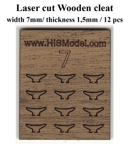 NEW! HiSModel SET-478ChM06 Charles W. Morgan - Set Wooden Belaying Pins and Cleats (for Model Shipways Kits)