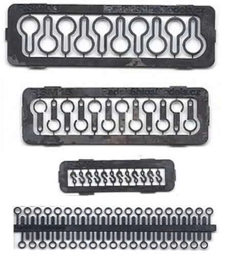 NEW! HiSModel SET-458HA02 Halcon - Set of Hooks, Eyelets and Straps of Deadeyes (for ZHL Model Kits)