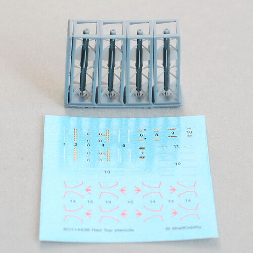 NEW! Shelf Oddity 1144051 British Missile Red Top (4 pcs / 3D-Printed)
