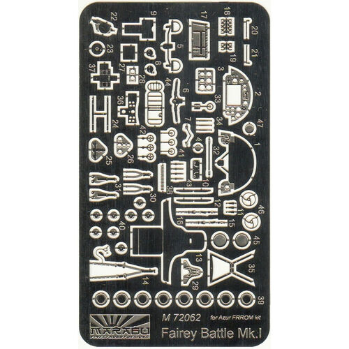 NEW! Marabu Finest Hobby Designs M72062 Fairey Battle Mk.I - PE Parts (for Azur FRROM Kits)