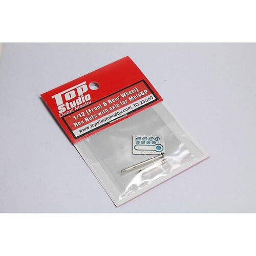 Top Studio TD23060 Front and Rear Wheel Hex Nut with Axle for Moto GP