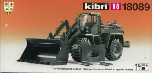 NEW! Kibri 18089 Wheel Loader with Interchangeable Attachments (Bundeswehra)