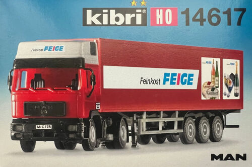 NEW! Kibri 14617 MAN 2-Axle with 3-Axle Feige Semi-Trailer