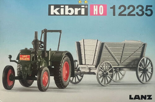 NEW! Kibri 12235 Lanz Tractor with a Wooden Trailer