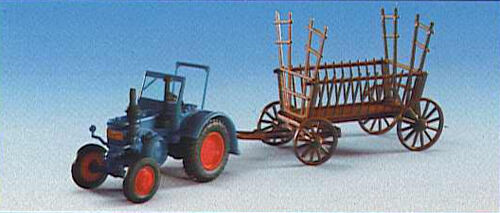 NEW! Kibri 12236 Lanz Tractor with a Wooden Ladder-Type Trailer