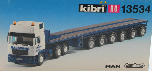 NEW! Kibri 13534 MAN 3-Axle with 6-Axle Platform Semi-Trailer
