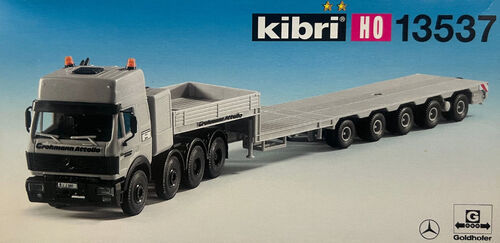 NEW! Kibri 13537 Mercedes-Benz 4-Axle with 5-Axle Platform Semi-Trailer