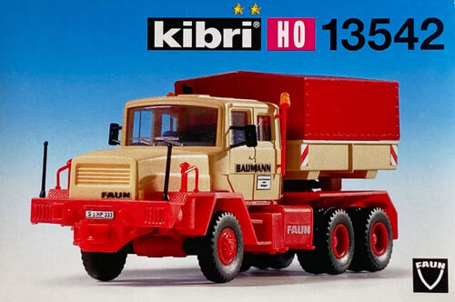 NEW! Kibri 13542 Faun 3-Axle Tractor Unit with Tarpaulin-Covered Box