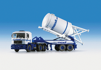 NEW! Kibri 14028 MAN 3-Axle with 2-Axle Semi-Trailer, Self-Unloading Silo
