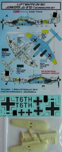 Kora Models CSD7268 Junkers Ju-87D-1 Schneekufen set late Luftwaffe on ski