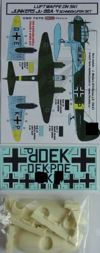 Kora Models CSD7270 Junkers Ju-88A-4 Schneekufen set Luftwaffe on ski