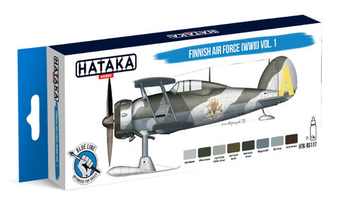 NEW! Hataka Hobby BS117 Finnish WWII Air Force Volume 1 Paint Set