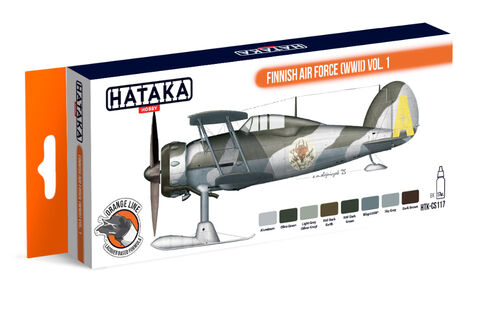 NEW! Hataka Hobby CS117 Finnish WWII Air Force Volume 1 Paint Set