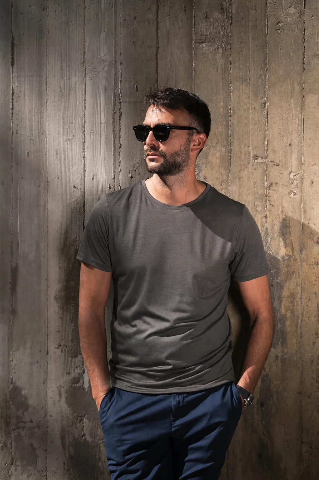 T-Shirt Olive muška sivomaslinasta majica