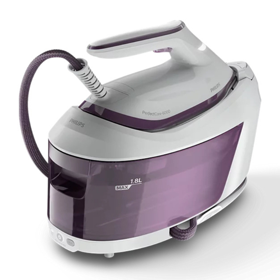 Pegla Philips PSG6020/30, Parna stanica, OptimalTEMP, 2400W, 6,5Bar, 1,8L, 500g/min max, Boja belo/ljubičasta