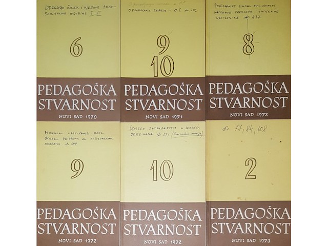 Pedagoška Stvarnost 1970-1984 LOT