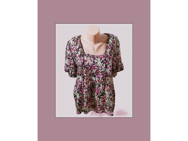3.3. Lagana šarena cvetna bluza XL