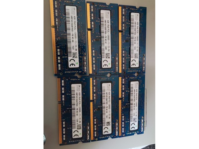 4Gb Pc3l sodimm memorije
