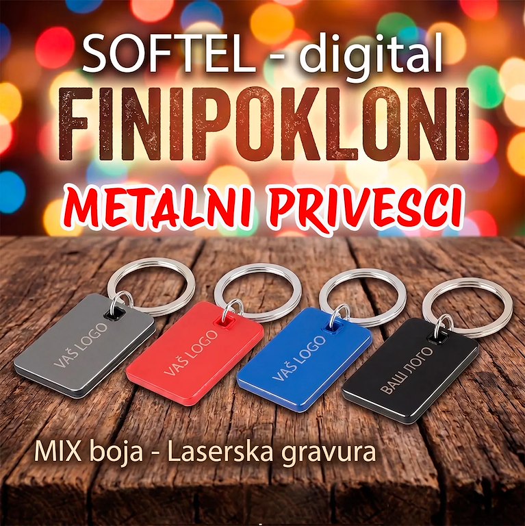 Metalni privezak sa gravurom