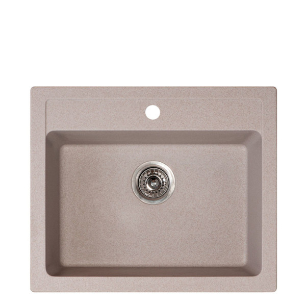 METALAC granitna usadna sudopera XQuadro 60 Bež 600×500 Ø90