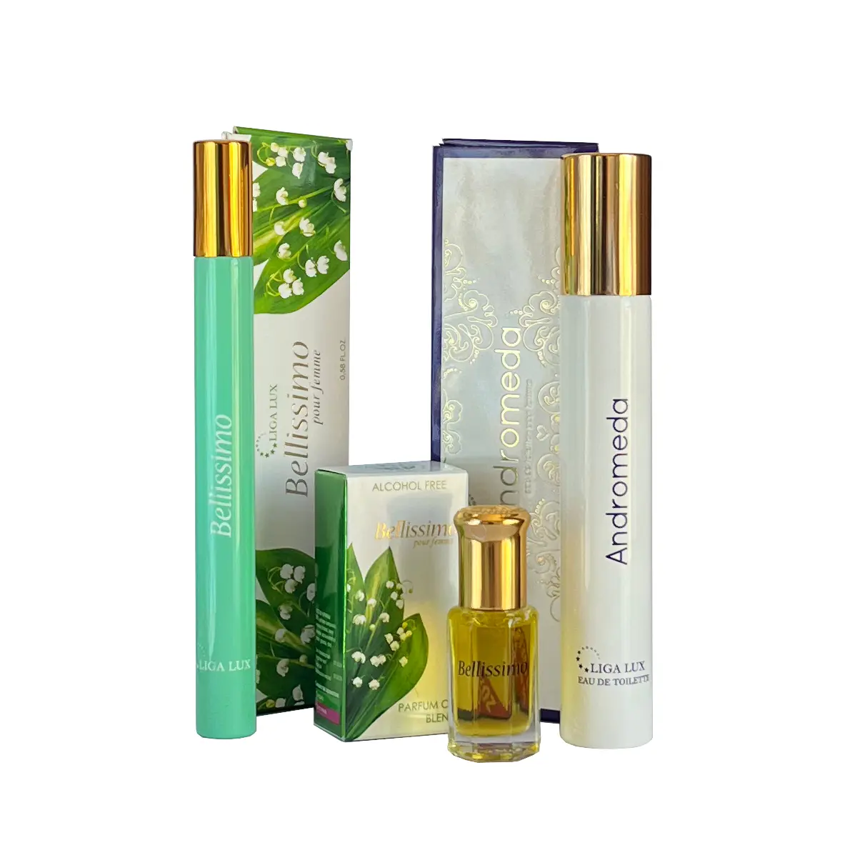 Neo Parfum Ženski set parfema Bellissimo, EDT, 17 ml + Andromeda, EDT, 30 ml + Parfemsko ulje Bellissimo, 6 ml