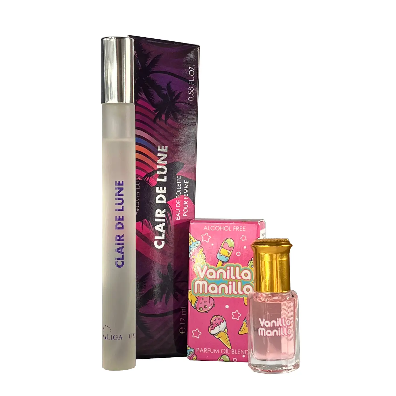 Neo Parfum Ženski set parfema Clair de Lune, EDT, 17 ml + Parfemsko ulje Vanilla Manilla, 6 ml