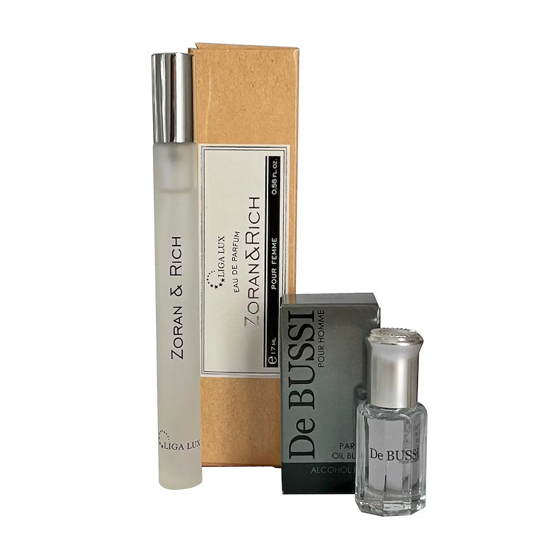 Neo Parfum Muški set parfema Zoran & Rich, EDT, 17 ml + Parfemsko ulje De Bussi, 6 ml
