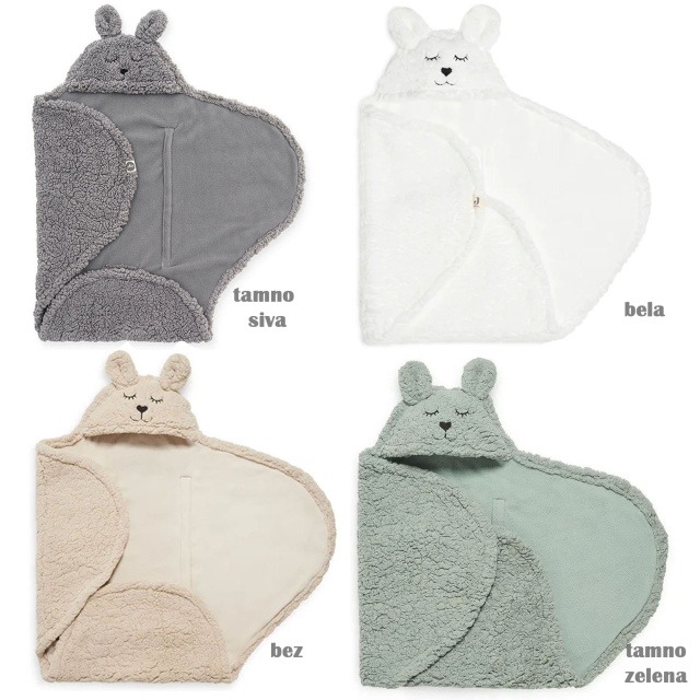 Jollein Footmuff Bunny zimska navlaka za bebe - dunjica za auto sedište i vreća za kolica